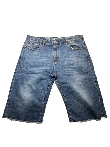 Mens Jorts LN GEANS Denim Factory Cutoff Shorts Blue Hiking Camp Work ...