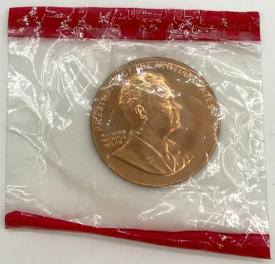 President Richard Nixon Token In Original Wrapper Copper Color 1.25” | eBay