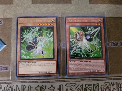YUGIOH TCG PSY-FRAMEGEAR GAMMA + PSY-FRAME DRIVER TOCH RARE 1ST EDITION ...