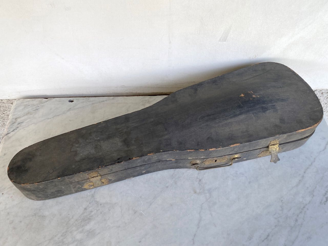 Antique GSB Coffin Violin Case. Wood VICTOR S. FLECHTER NY | eBay