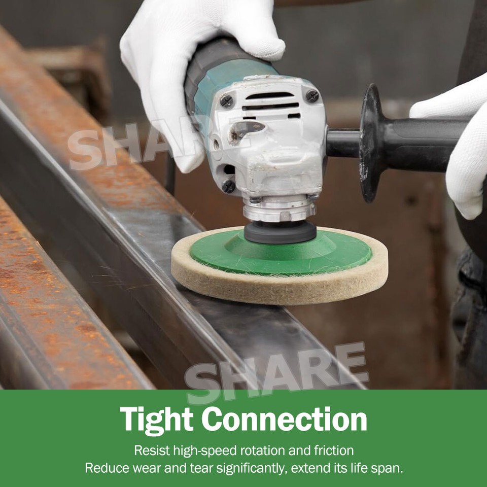 125MM Round Wool Buffing Pad Polishing Wheel Felt Buffer Disc for Angle ...