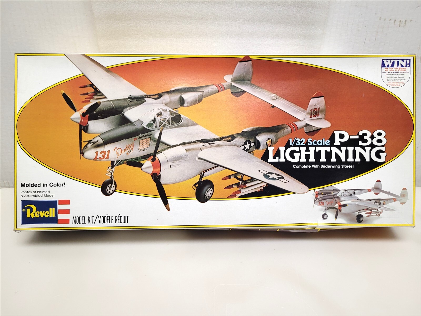 Revell P-38 Lightning 1/32 Scale Model Kit 8001 CIB ~ T569 | eBay