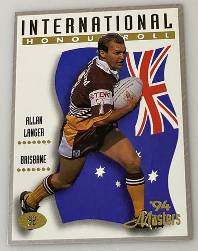 1994 Dynamic Masters Alan Langer Brisbane Broncos Nrl Rugby 🏉 League ...