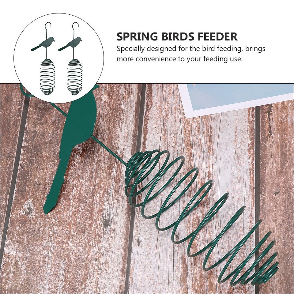 2pcs Spring Fat Ball Container Birds Feeder Hanging Outdoor Feeders ...