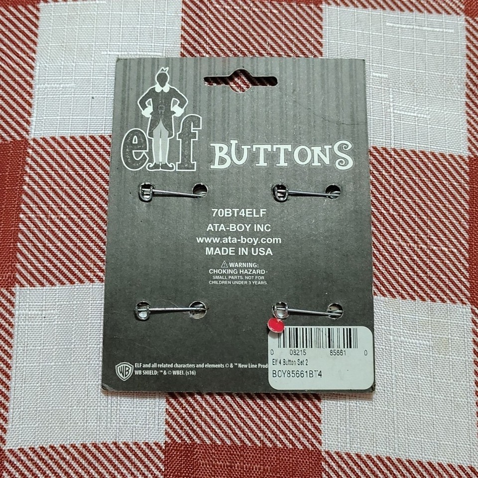 Elf The Movie Buttons 1 1/4" Pinback Buttons Christmas Holiday Brand ...