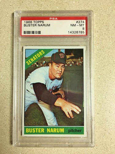 1966 Topps #274 Buster Narum PSA 8 NM-MT SENATORS | eBay