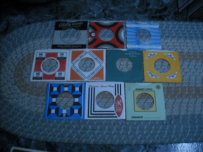 45RPM COMPANY SLEEVES. LOT OF TEN EXCELLENT VINTAGE SLEEVES. | eBay