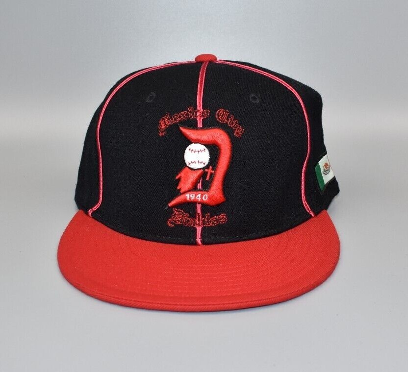 Mexico City Diablos Mexican League Latino Baseball Fitted Cap Hat ...