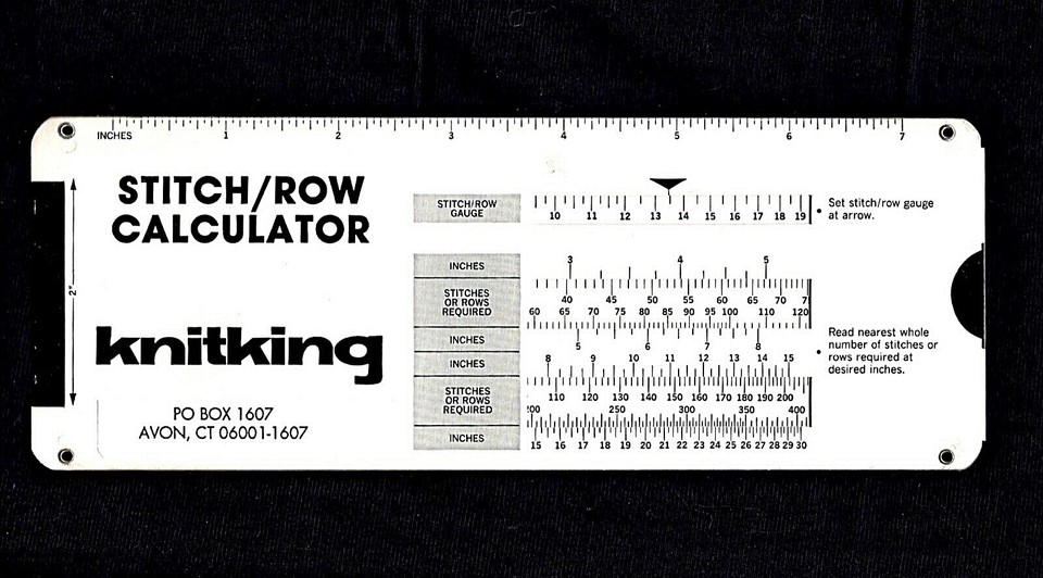 STITCH/ ROW CALCULATOR / S/R GAUGE RULER - Available individually or as ...