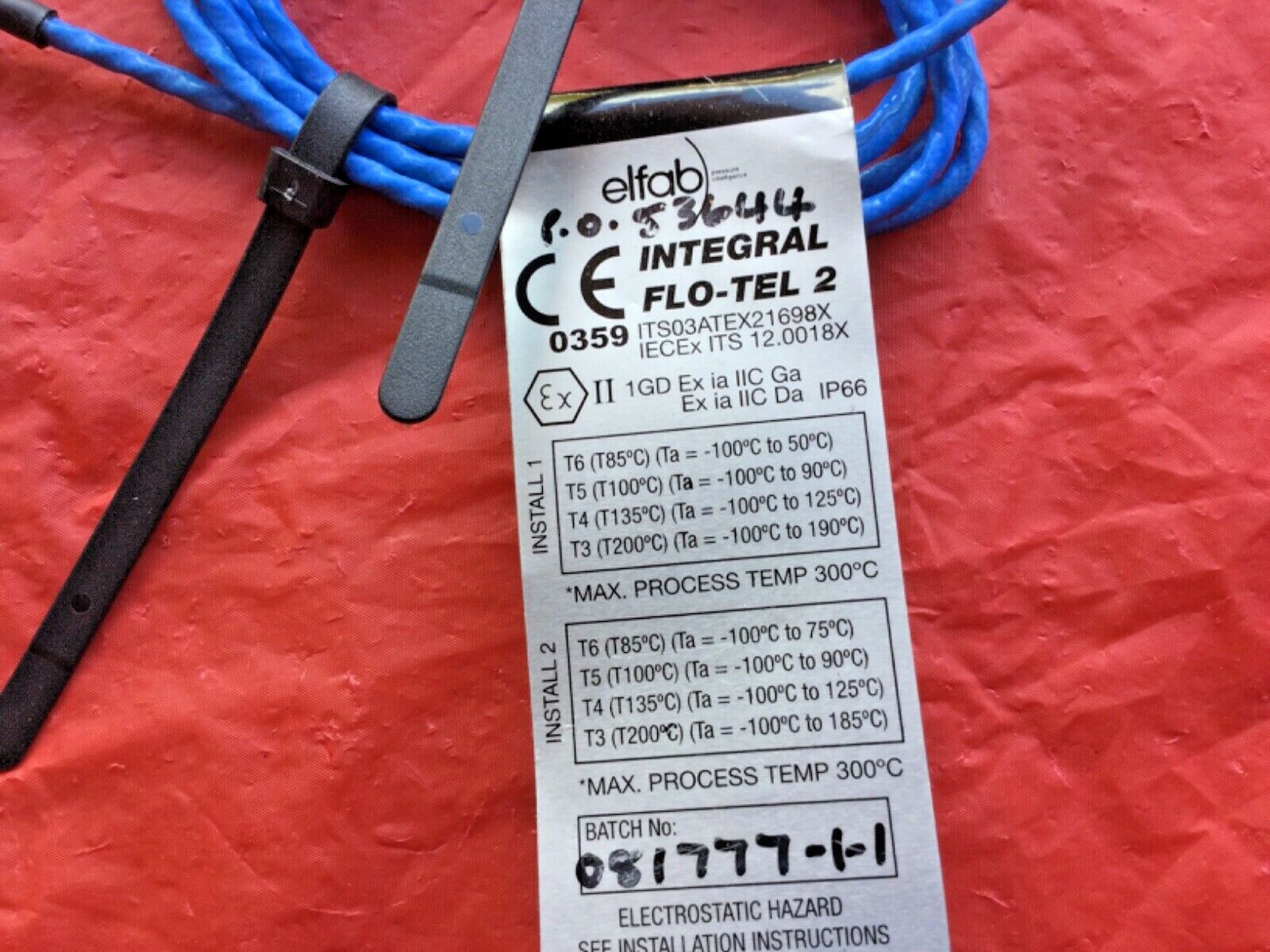 ELFAB FLO-TEL2 Integral Rupture Disc Detection with 2m cable | eBay