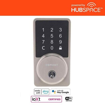 Defiant Smart WiFi Deadbolt Lock (Satin Nickel) 1007 769 039 ...
