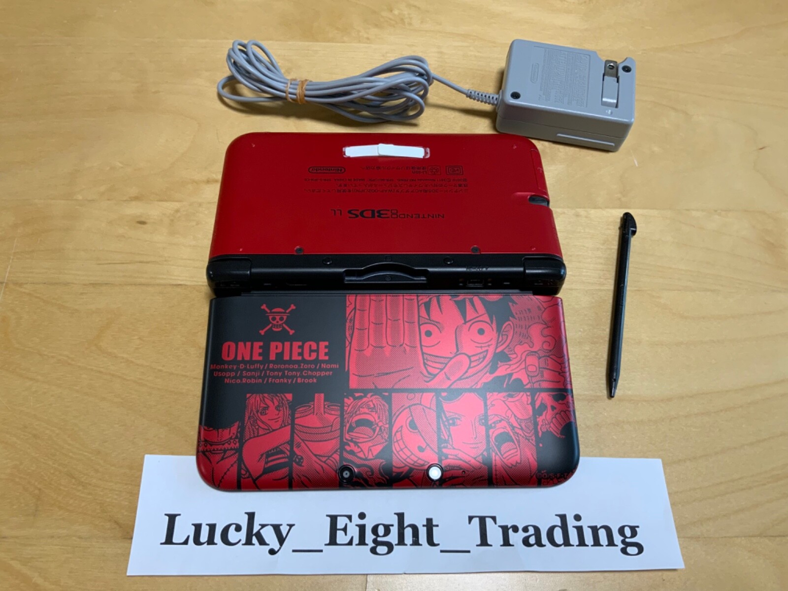 Nintendo 3DS XL LL One Piece R Luffy Red ver Console Charger Japanese ...