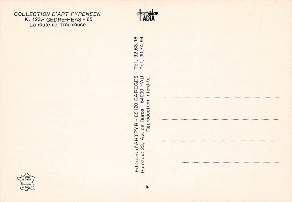 65 GEDRE LA ROUTE DE TROUMOUSE | eBay