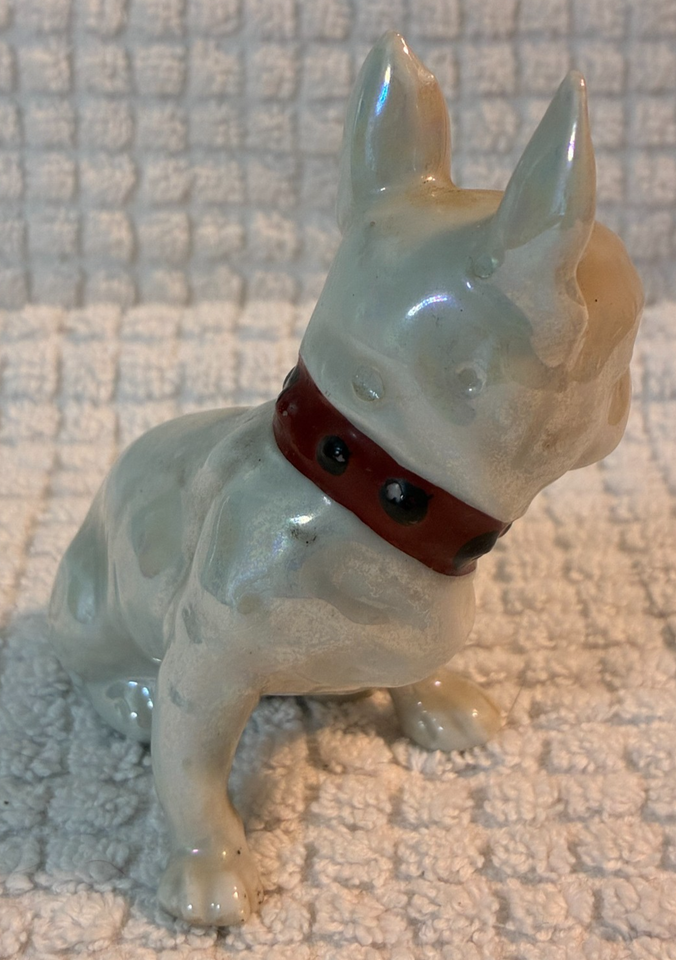 VINTAGE FRENCHIE DOG FRENCH BULLDOG PORCELAIN/CERAMIC FIGURINE JAPAN | eBay