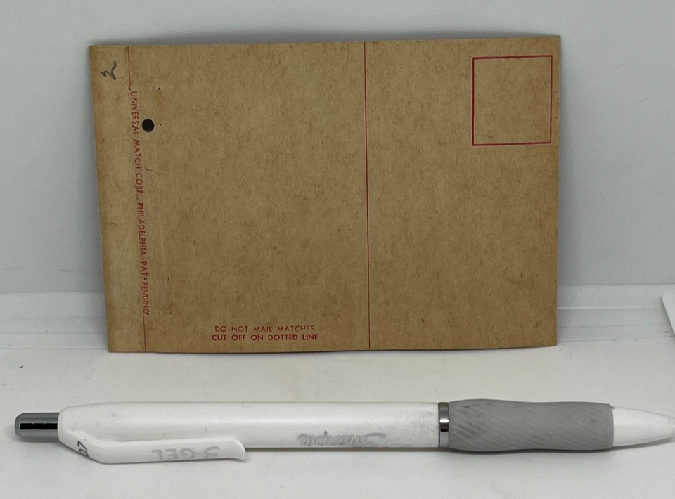 US Army Tilton General Hospital Fort Dix Matchbook Cover Postcard ...