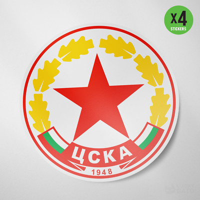 CSKA Sofia Bulgaria 4 Pack Sticker Vinyl Decal Football Soccer ...