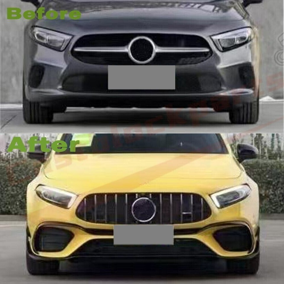 Front Bumper Body Kit For Mercedes-Benz A Class A180 A300 W177 To A45S ...