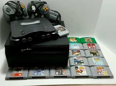 Nintendo 64 Huge Bundle Console 2 Controllers 14 Games Adapter Case ...