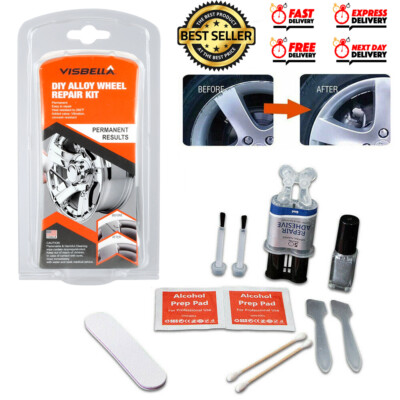 ALLOY WHEEL RIM REPAIR KIT CURB DAMAGE SCUFFS AND SCRAPES **UK SELLER ...