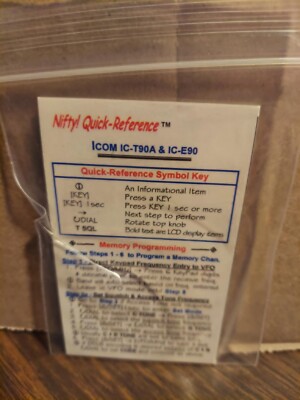 Nifty! Quick-Reference ICOM IC-T90A & IC-E90 ~~~NEW!!~~ | eBay