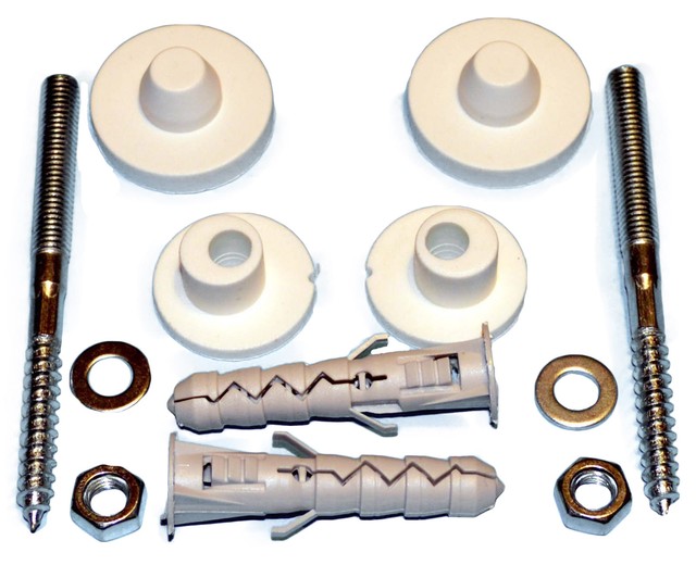 Wall Mounted Basin Fixing Kit 120mm Screws Plug Washer Bathroom Sink ...