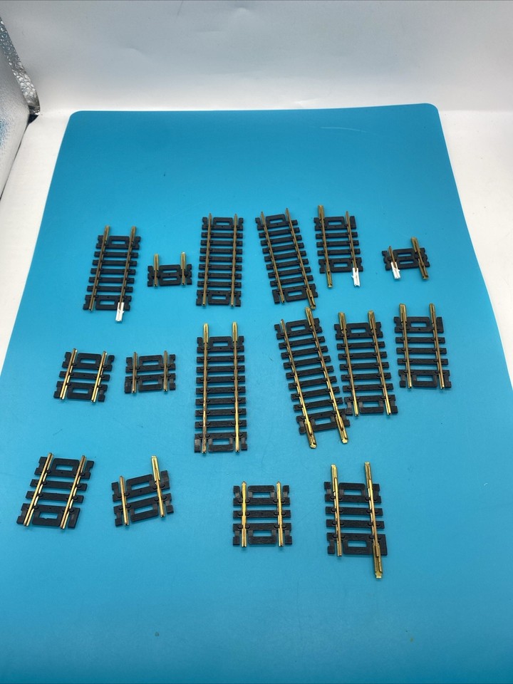 ATLAS SNAP TRACK HO Gage Brass Mixed Lot of 60 CURVES & STRAIGHT ...