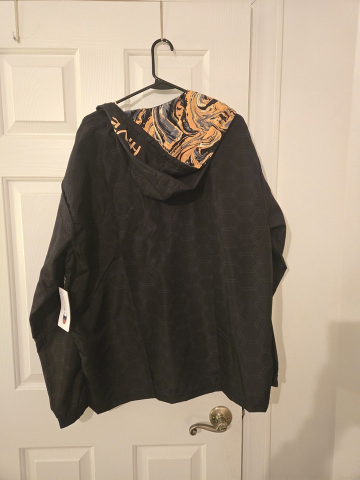 Champion Save The Bees Anorak Black And Gold Hexagon Beehive Pattern ...