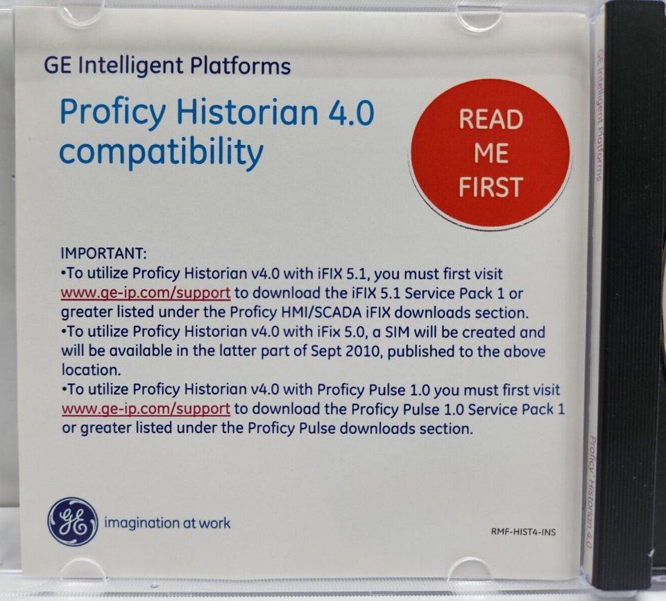 GE PROFICY HMI/SCADA CIMPLICITY 8.1 AND HISTORIAN 4.0 SOFTWARE DVD ROM ...
