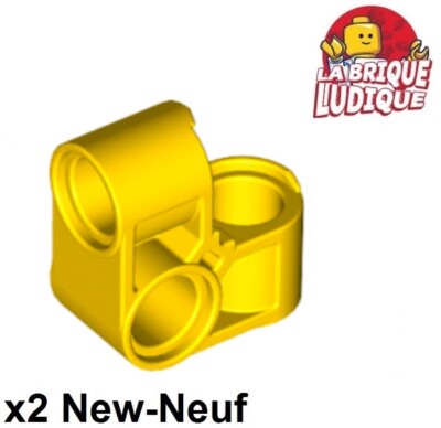 Lego Technic 2x Pin hole Connecteur Perpendiculaire 2x2 Bent jaune ...