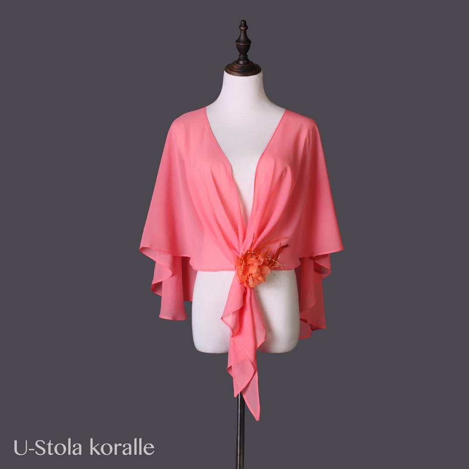 U-Form Stola Schal Tücher Stolen Hochzeit Freizeit Party chiffon Trends ...