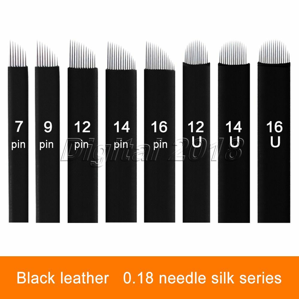 100pc 0.18mm Microblading Tattoo Needles For Permanent Makeup Manual ...