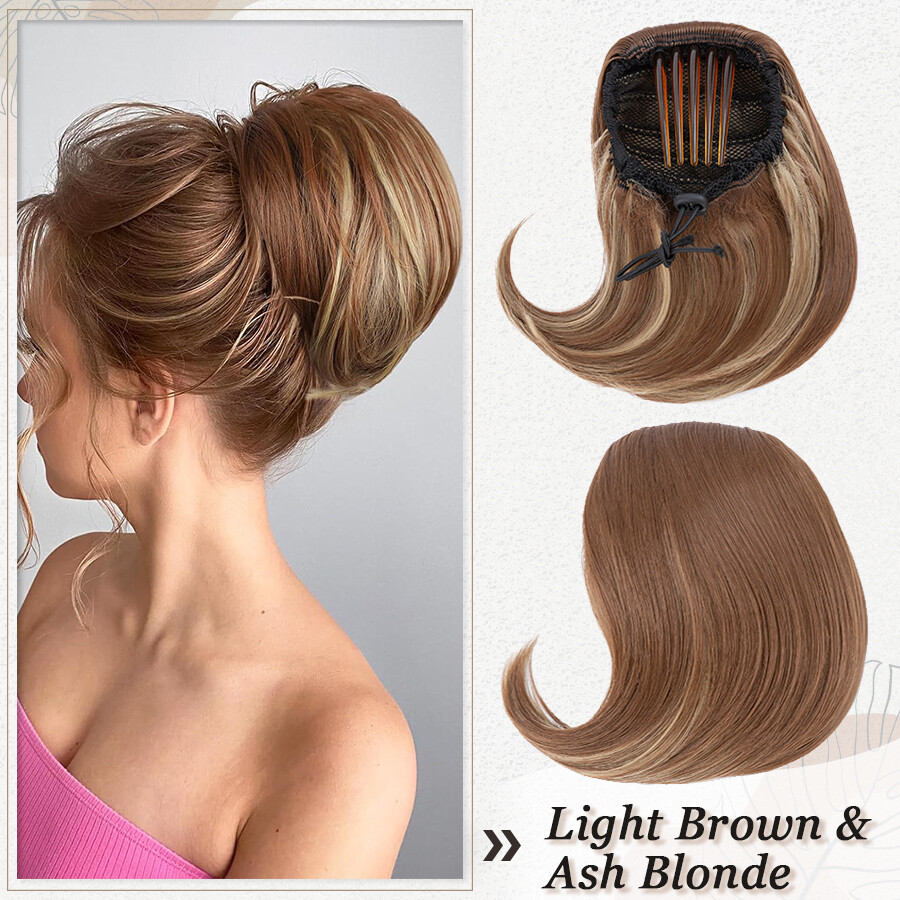 Horn Hair Bun Real Natural Clip In Hair Piece Extensions As Human ...
