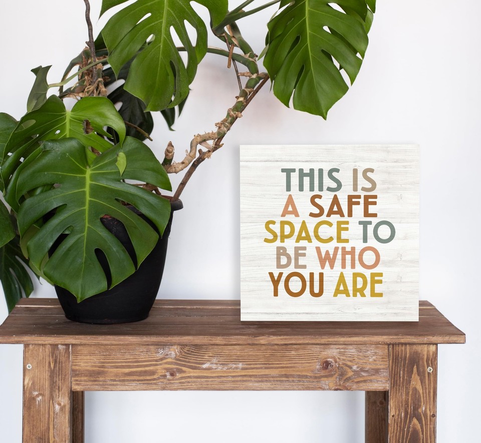 Boho Classroom Decor,This is a Safe Space to Be Who You are Wood Box ...