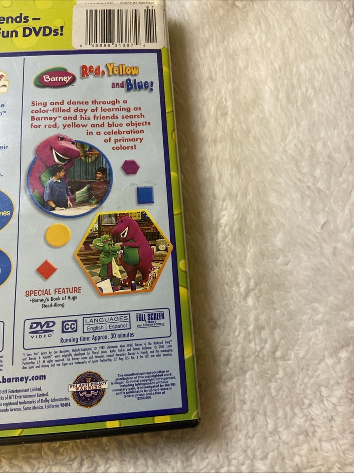 Barney Triple Feature Land Make Believe Happy Mad Silly Sad Red Yellow ...