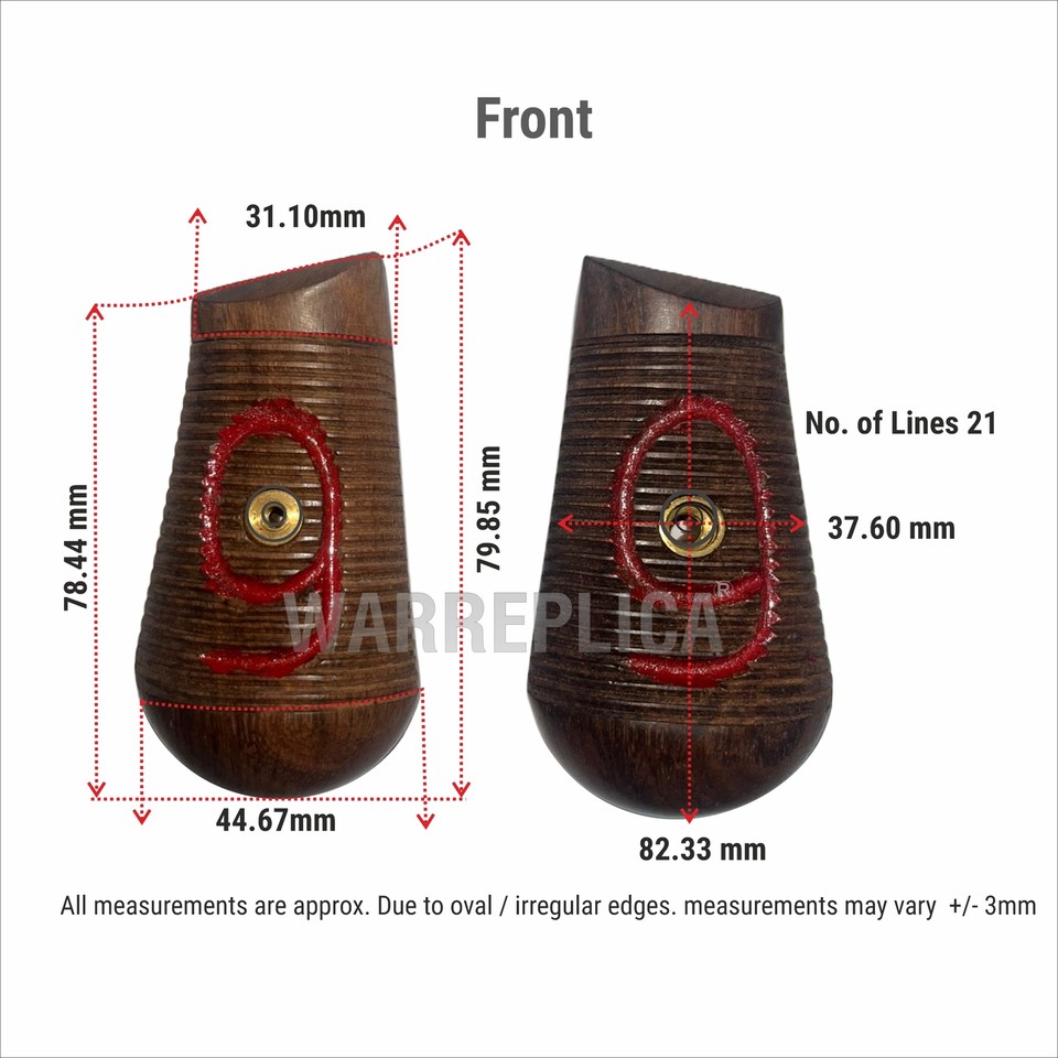 Mauser C96 Red 9 Broom Handle Pistol Grip Wooden German Army Handle ...