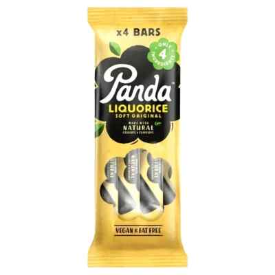 Panda Liquorice Original Bars Natural Soft Liquorice 128g, Fat Free ...
