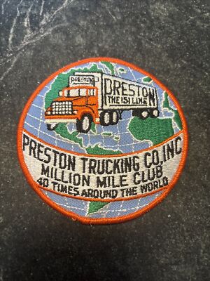 Preston Motor Freight Trucking Trucker Iron On Patch Million Mile Truck ...