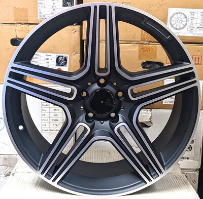 19" x 9.5 Black Wheels Rims Fit Mercedes S550 S500 E350 E500 ML GL GLK ...
