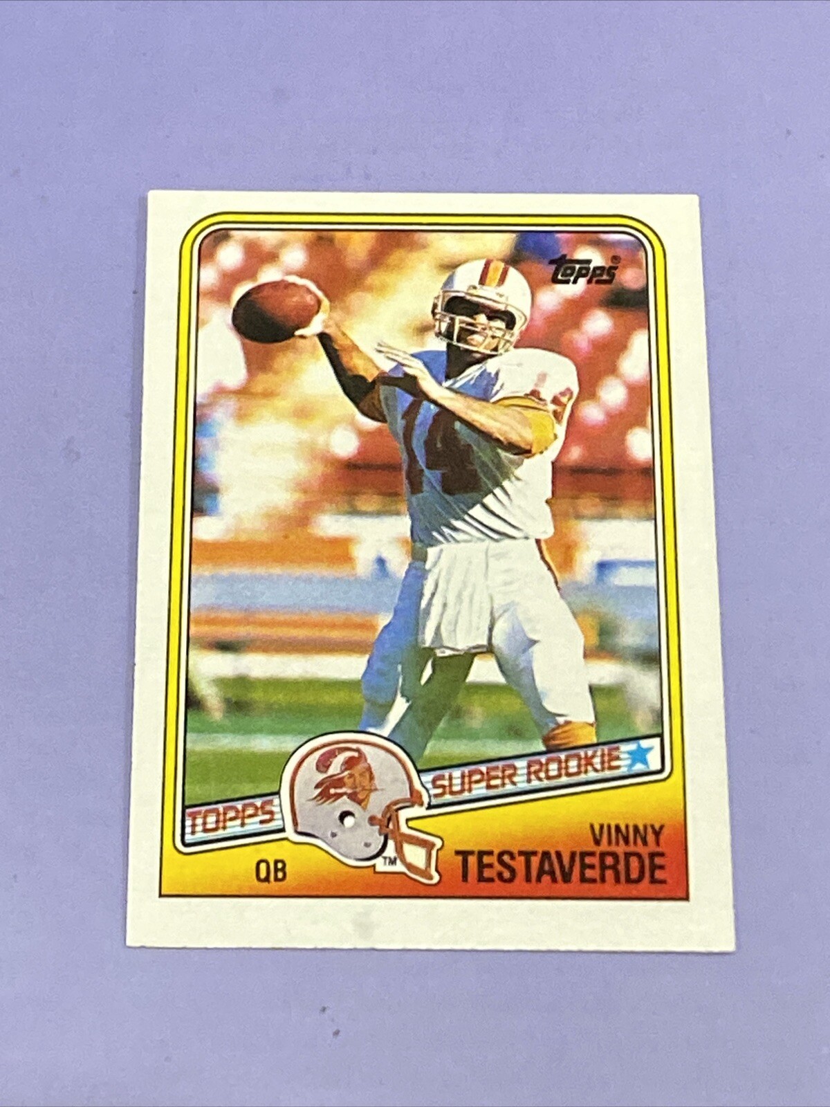 Vintage NFL 1988 Topps #352 VINNY TESTAVERDE RC Bucs Jets Hurricanes QB ...