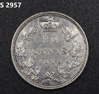 1858 Canada 20 Cent Silver "AU" *Free S/H After 1st Item* | eBay