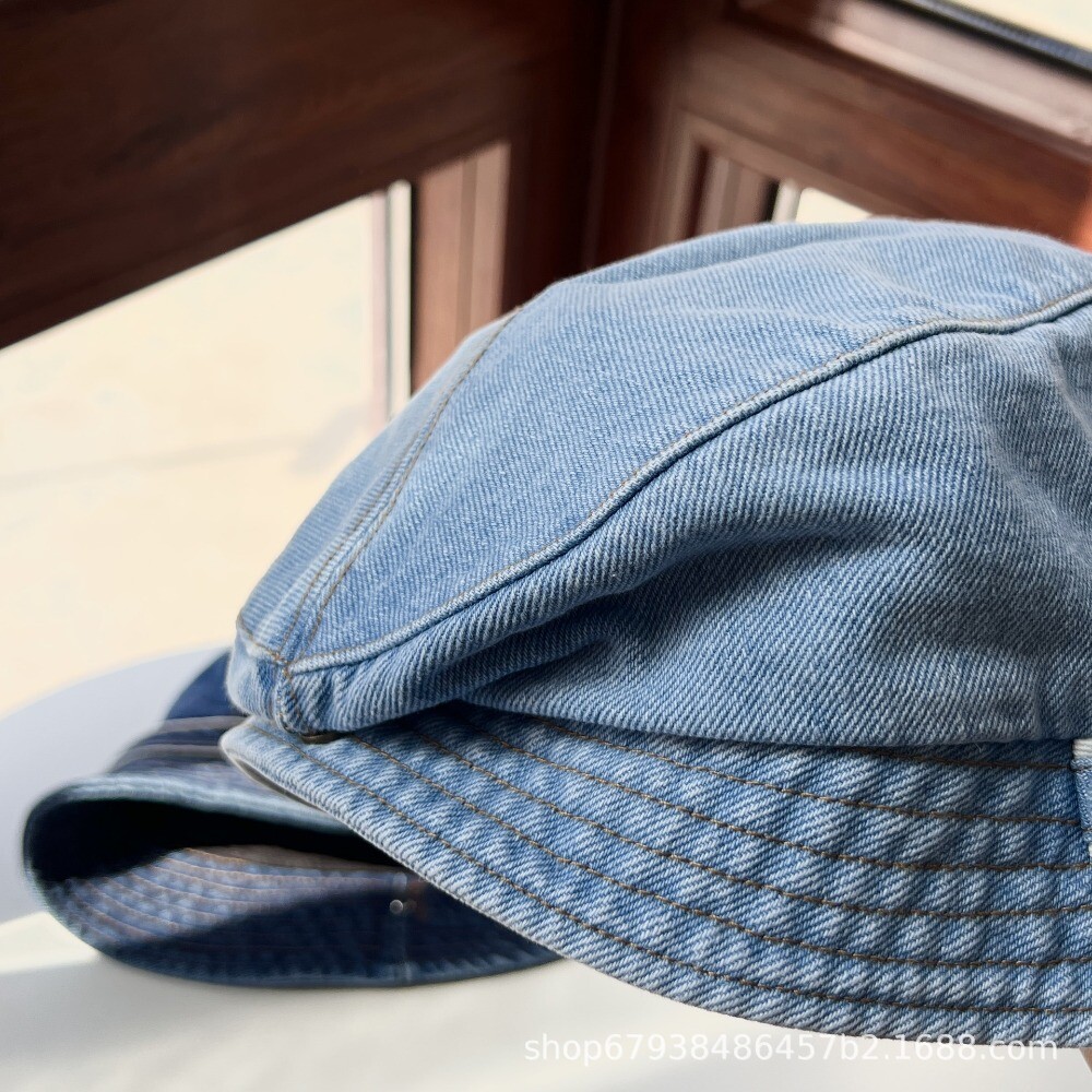 Retro style Basin cap Show small facial features Stack Cap New Sun Hat ...