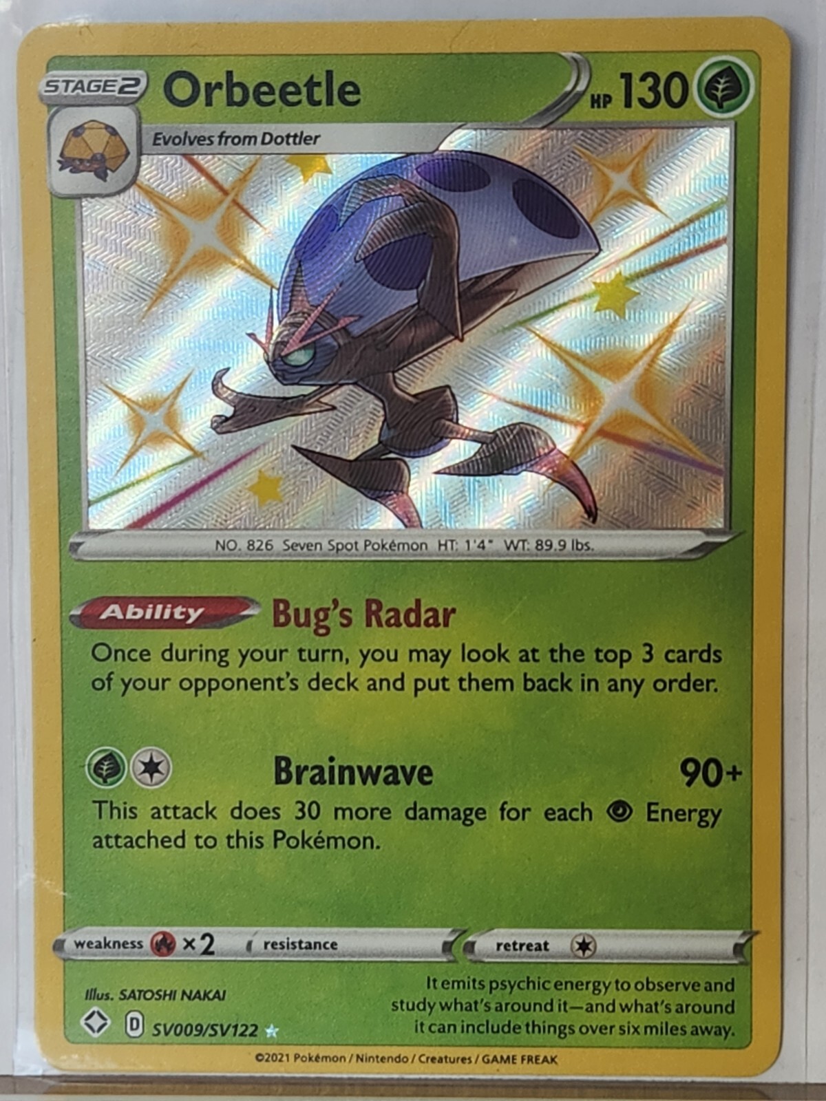 Orbeetle SV009/SV122 Shiny Holo Rare Shining Fates Pokemon TCG | eBay