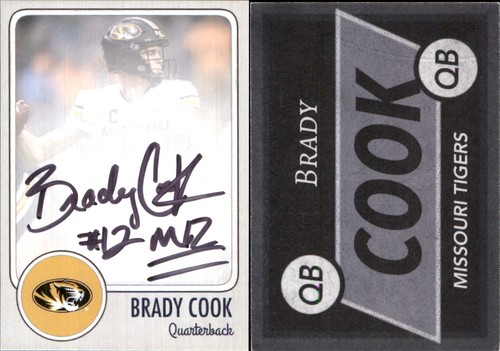 Brady Cook Signed Missouri Tigers Custom Trading Card Auto Au | eBay
