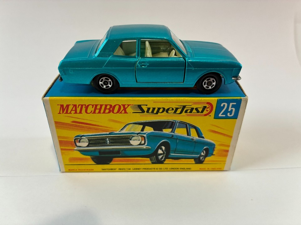 Matchbox Superfast No 25 No.25 Ford Cortina G.T. with Original Box. | eBay