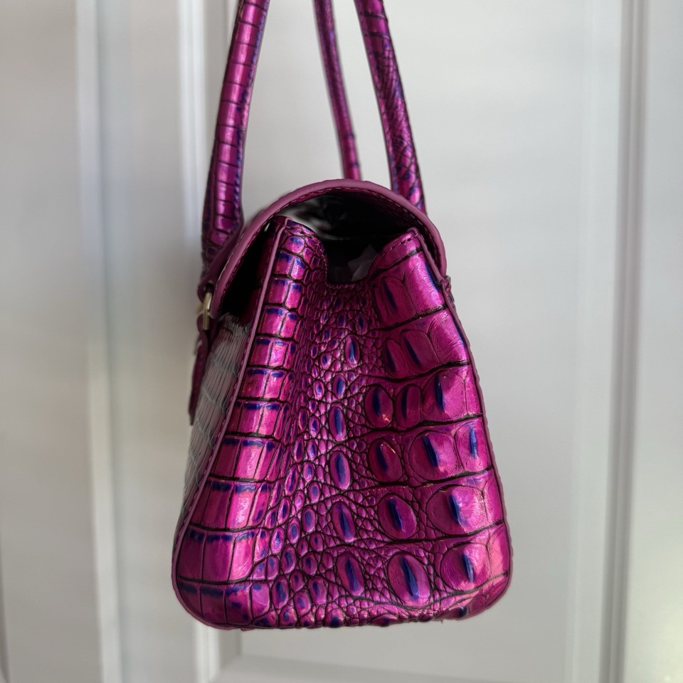 Brahmin Dayan Satchel Voltage Violet Melbourne Leather 749034408276 | eBay