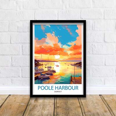 Poole Harbour Dorset Travel Poster Poole Harbour | eBay UK