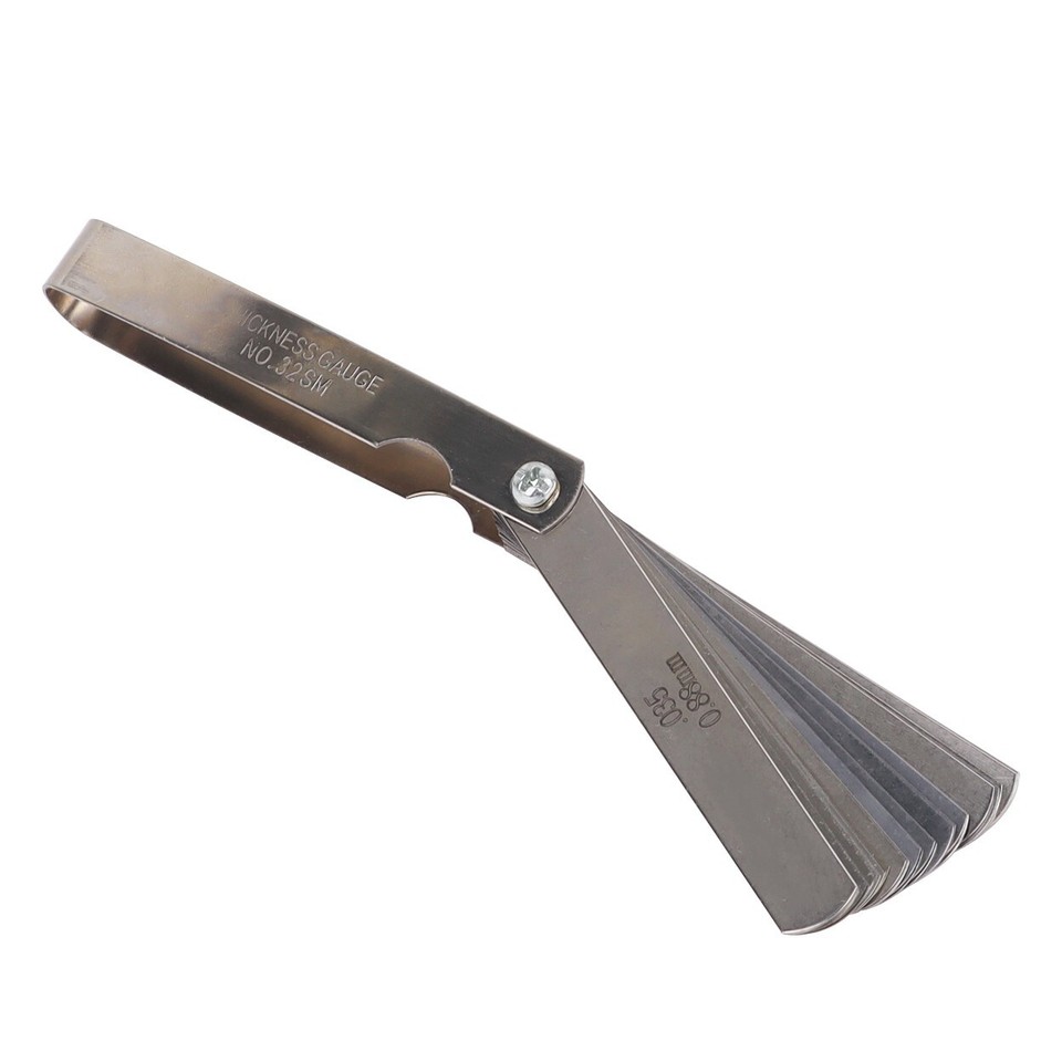 32 Blade Feeler Filler Gauge Spark Plug Gap Metric Imperial Measuring ...