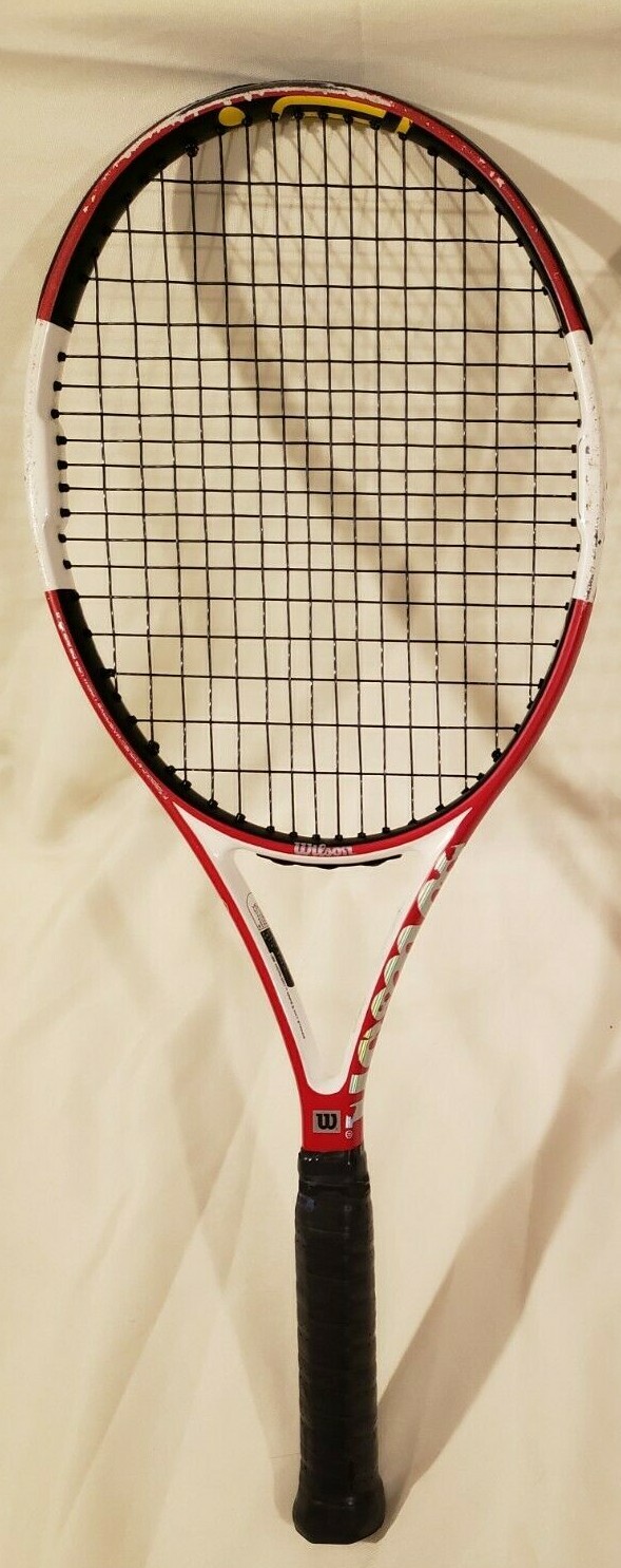 Wilson Ncode Six One 95 Pro Staff 16x18 4 5/8 11.7 oz. 332 g Restrung ...