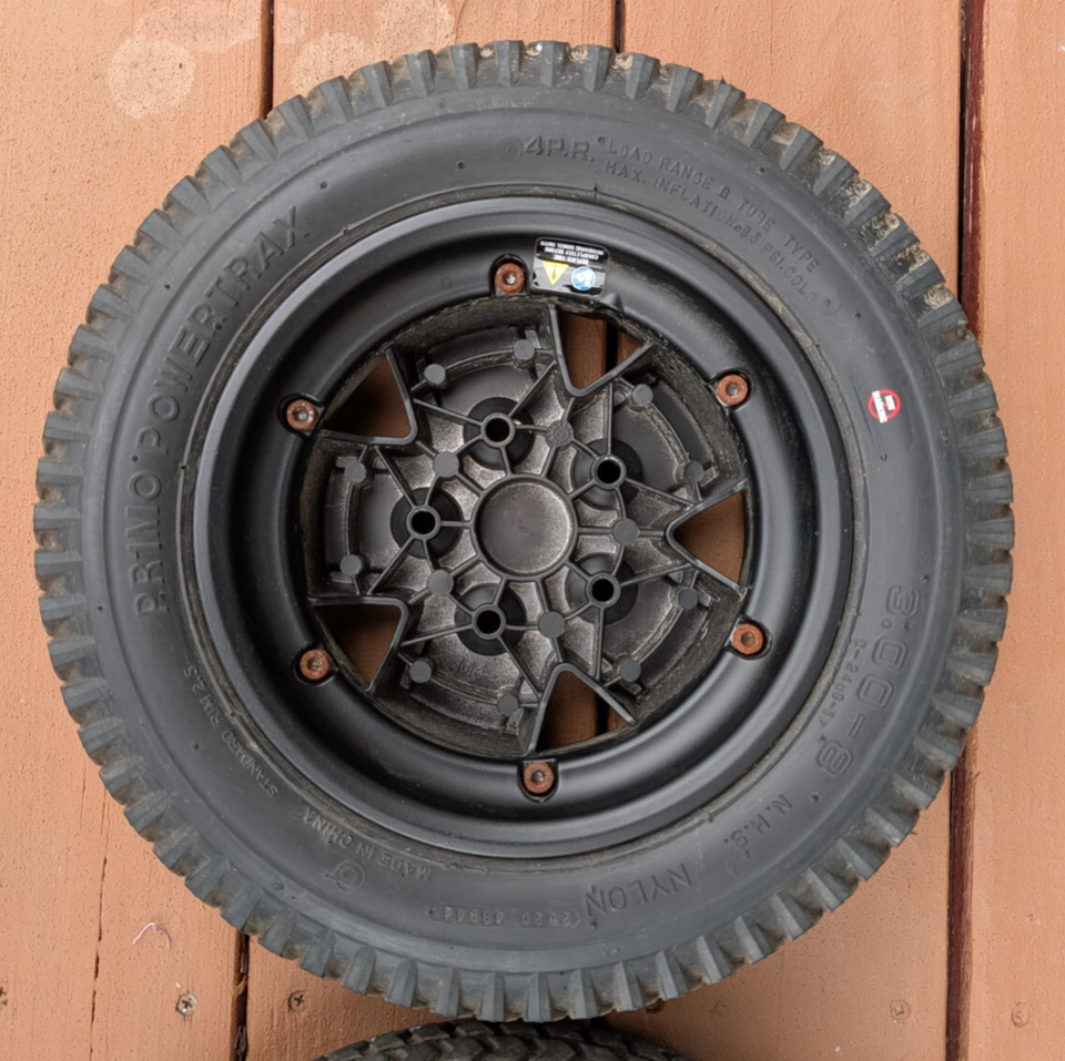 Quantum Edge 3 Power Chair Wheels With Hubs, 3.00-8 , Set of 2, Non ...