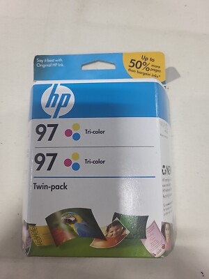 HP 97 Tri-Color Ink Printer Cartridge C9349FN Sealed Twin PACK exp 9/10 ...